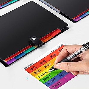 YAMHOHO Expanding Folders Pocket Buckle Accordion File Organizer Plastic Wallet for Cards,Coupons,Receipt,Tax Item, Expandable Portable Folder