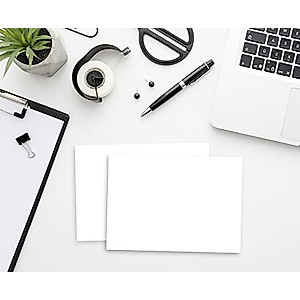 Home Advantage Set of 50 Blank Plain White 5x7 Index Cards, Postcards