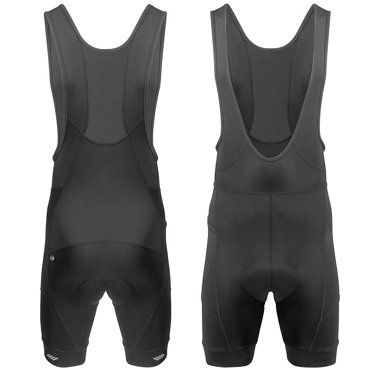 AERO|TECH|DESIGNS | Men's 3D Gel Padded Bike Bib-Shorts | Black | X-Large