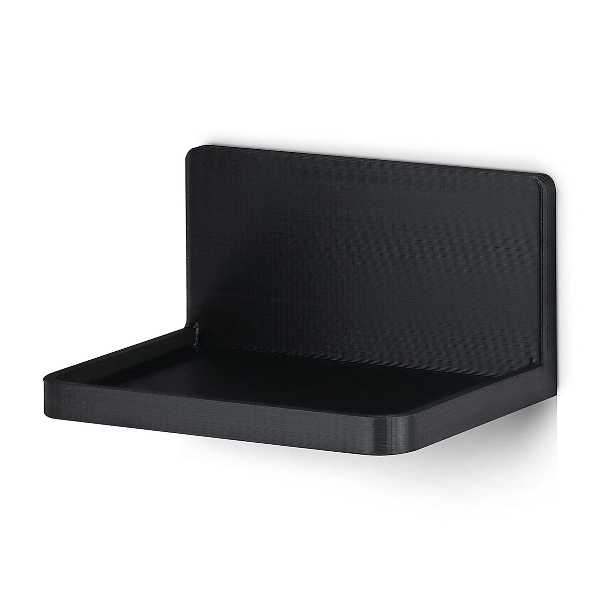 BRAINWAVZ [EOL] Universal Floating Shelf Mount for Security Cameras Baby Monitors Speakers Plants Toys & More Screwless Holder Strong Adhesive Easy to Install, 4.6” x 3.3 (SHELF150) (Black) [EOL]