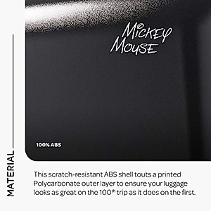 American Tourister Disney Hardside Luggage with Spinner Wheels, Black,Red, Carry-On 21-Inch