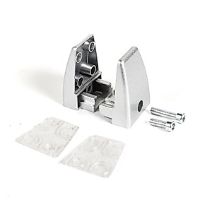 Aluminum Desk Partition Clamp for 1/8" to 1" Thick Panels (Pack of 2)
