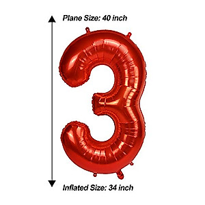 AULE 40 Inch Big Red Foil 23 Number Balloons for Women Large 23rd Happy Birthday Decorations Giant Huge Helium Mylar 32 Anniversary Party Decor
