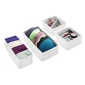 Whitmor Set of 4-White Drawer Organizer