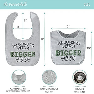 The Peanutshell Terry Bib Set for Baby Boys | 10 pack for Feeding, Teething, & Drooling | Dinosaur