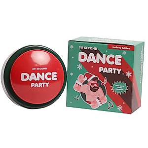 30 Second Dance Party - The Holiday Button | Dance Party Button with Music | Gag Gifts | Office Toys, Stocking Stuffer