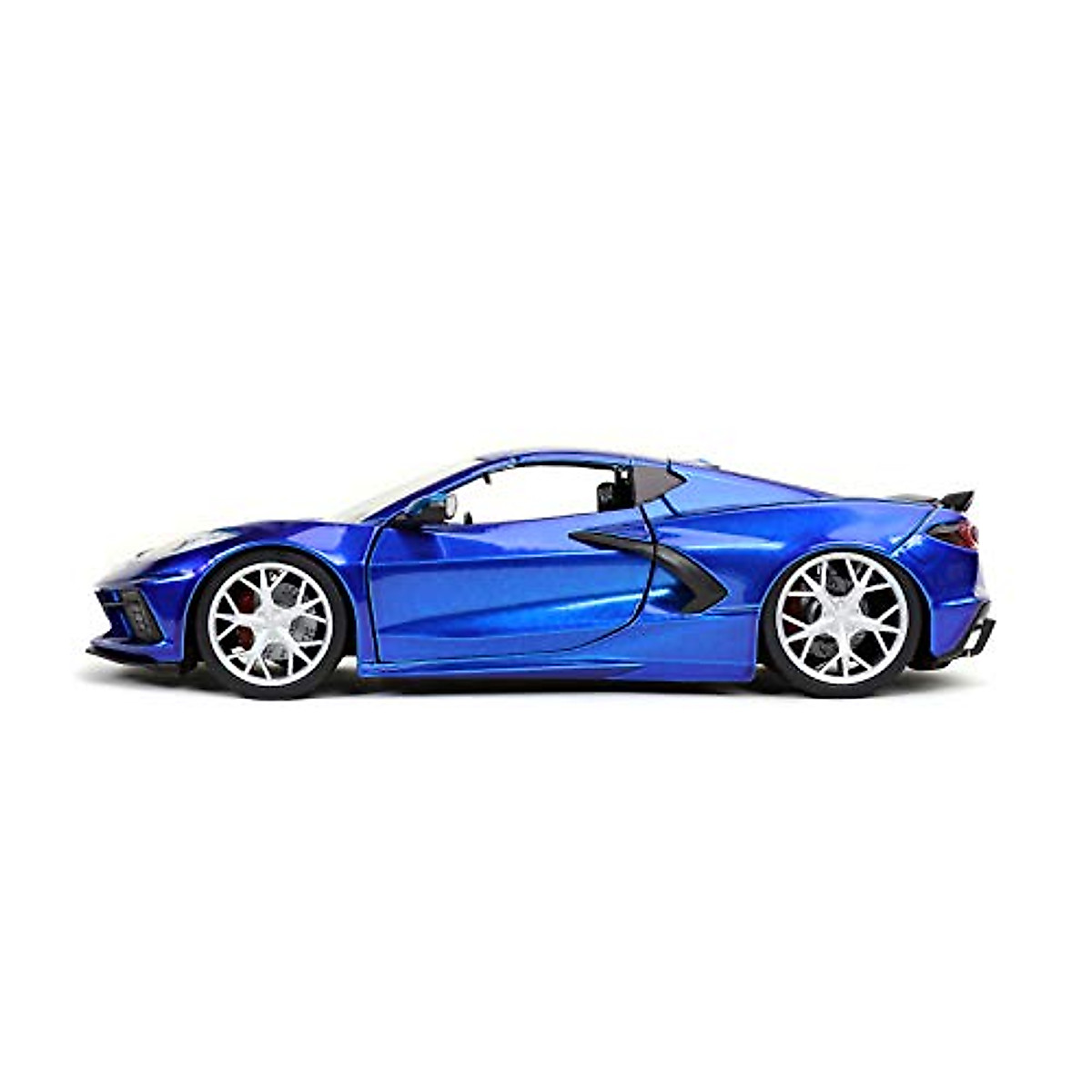 Jada Toys Bigtime Muscle 1:24 2020 Chevy Corvette Stingray Die-cast Car Candy Blue, Toys for Kids and Adults