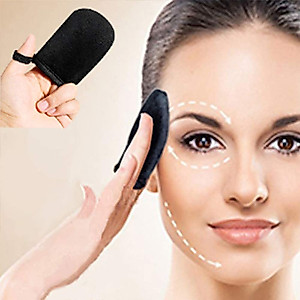 Self-Tanning Tan Gloves-Tanning Mitt applicator with Thumb and Face Gloves, Washable and Reusable Sun-Free Tanning Gloves Tool Set for Mousse, 2 Pieces Self Tanning Mitt Fake Tanning Gloves