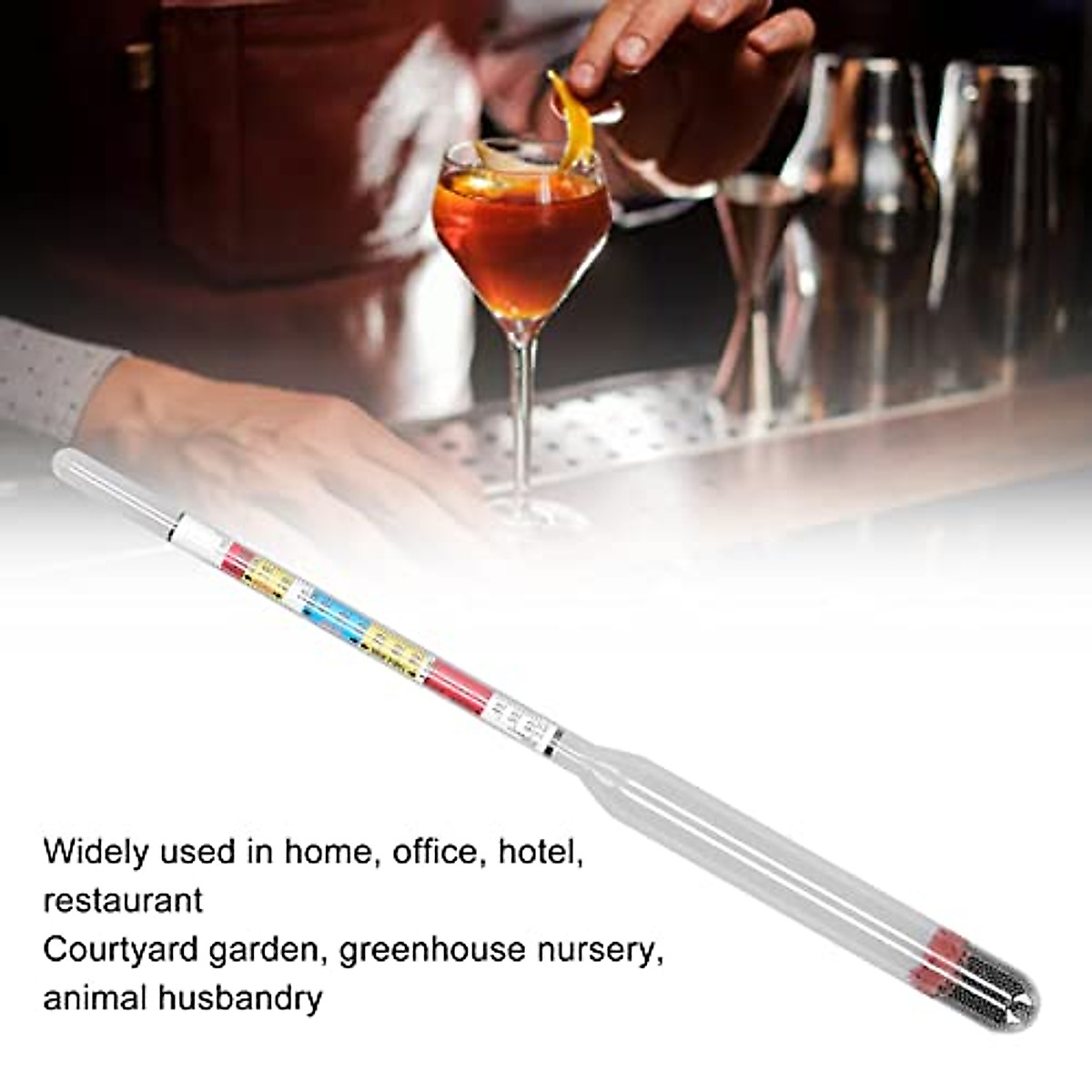 Beer Making Meter, Temperature Resistant Clear Viewing Home Brewing Hydrometer Sensitive Response 0.05 Accuracy Intuitive Display 20% Measuring Range for Home