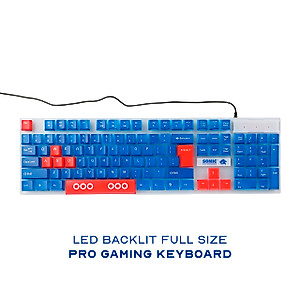 Sonic the Hedgehog 3 in 1 Gaming Set with LED Backlit Keyboard and Mouse, Cushioned Gaming Headset with Microphone. Perfect for Long Gaming Sessions, Comfort Grip, Ergonomic Mouse, Mechanical Keyboard