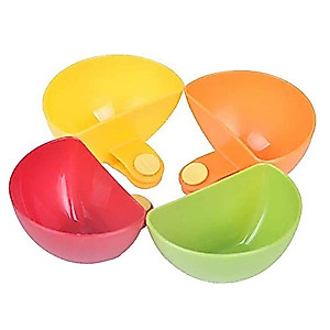 8 PCS Dip Clips, Youthful Assorted Plate Clip-on Holder Plate Clip Container Dish Colorful Dip Holder Plate Grab Clip-on Bowl for Tomato Sauce Salt Vinegar Sugar Flavor Spice Bowl - Random Color (8)