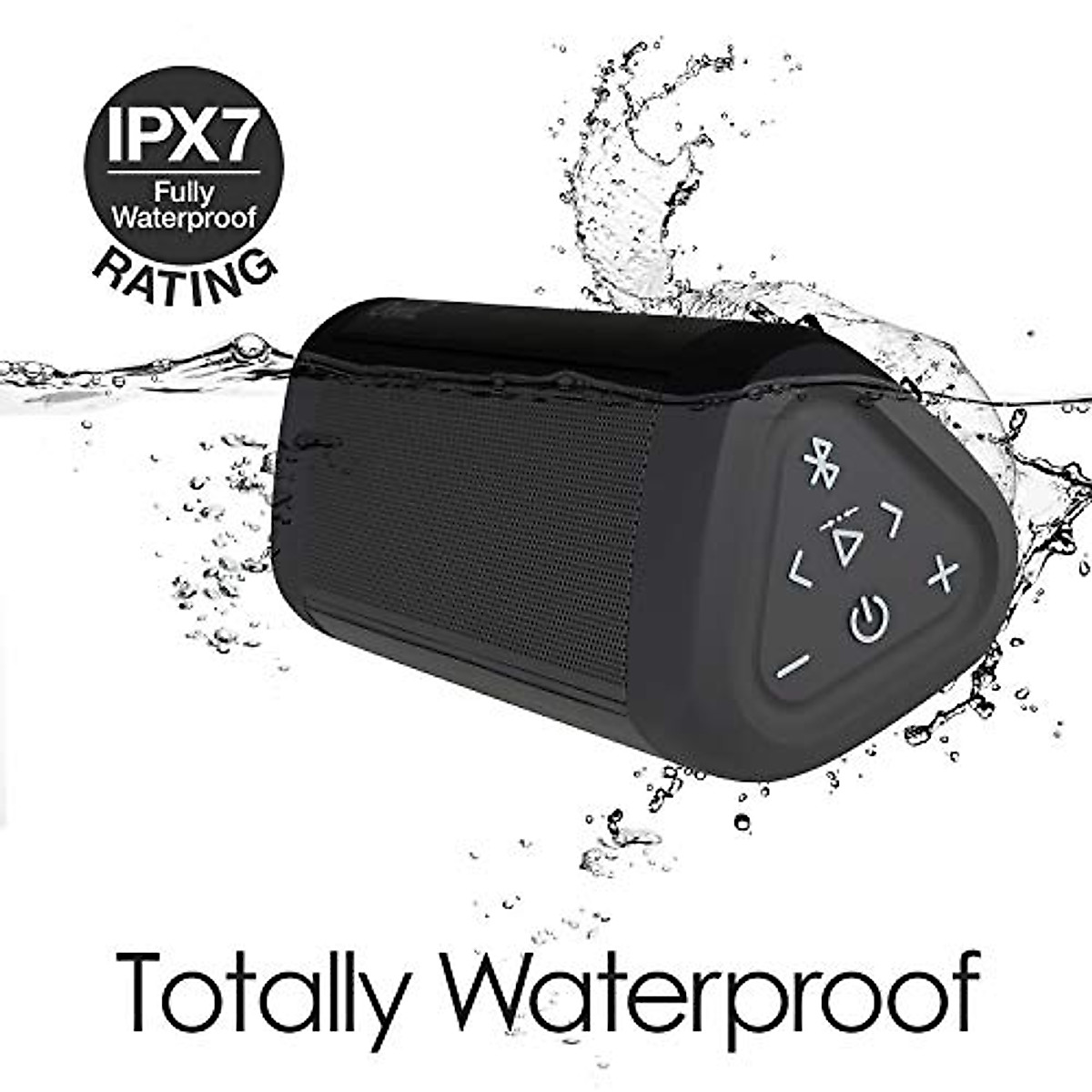 Cambridge Soundworks OontZ Angle 3 Ultra Waterproof 5.0 Bluetooth Speaker, 14 Watts, Hi-Quality Sound & Bass, 100 Ft Wireless Range, Bluetooth Speakers (Black)