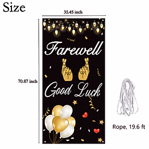 Labakita Farewell Good Luck Door Banner, Farewell Party Decorations, Going Away Party / Retirement / Graduation / Moving / Job Changing Party Decorations, Black