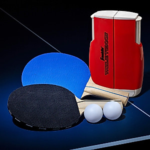 Franklin Sports Table Tennis to Go Portable Ping Pong Net Set - Any Table Top Adjustable, (2) Ping Pong Paddles + (2) Ping Pong Balls Included - 2 Player Table Tennis Set