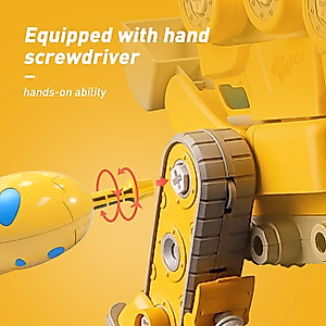 Grechi Take Apart Dinosaur Toys for Kids 5-8, 5 in 1 Construction Vehicles Transform into Big Dinosaur Robot STEM Toys for 3 4 5 6 7 8 Year Old Kids, Boys