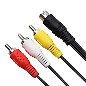 Lysee Data Cables - Durable 1.8M 9 Pin Game Audio Video AV Cable For Sega Genesis 2 3 A/V RCA Connection Cord Wire For SEGA Genesis II/III