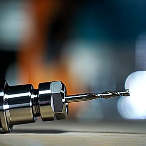 SpeTool Spiral Router Bits with UpCut 1/4 inch Cutting Diameter, 1/4 inch Shank 3 inch Extra Long HRC55 Solid Carbide CNC End Mill for Wood Cut, Carving