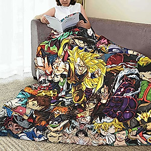 Anime Characters Super Soft Flannel Throw Blanket Warm Cozy Flannel Blanket Lightweight Shaggy Air Conditioner Blankets Apply to Couch Bed Office Etc Blanket 80"x60"