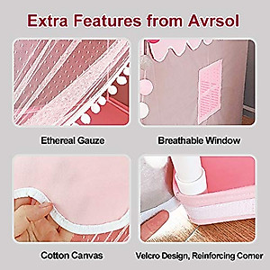 Kids Play Tent for Girls, Toddler Tent Princess Castle Pink Tent Large Playhouse Tent Indoor Fairy Tent with Star Lights