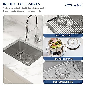 21 Undermount Bar Sink - Sarlai 21"x18" Undermount Kitchen Sink Single Bowl 16 Gauge Stainless Steel Bar Prep Sink Small Kitchen Sink 10 deep