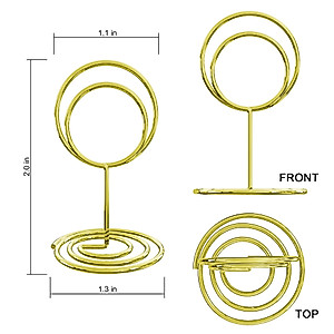 40PCS Table Number Holders, Place Cards Holder, Mini Food Labels Menu Holder, Photo Holders, Idea For Centerpieces, Wedding, Birthday, Party Decoration (Gold)