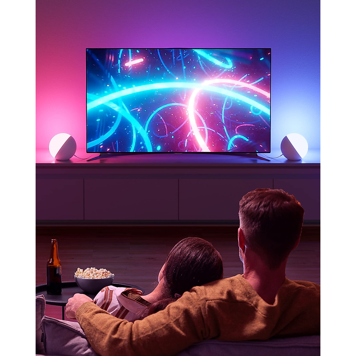 Hifree Touch Night Light, RGB Color Changing Small Table Lamp for Bedroom, Dimmable Bedside Lamp for Kids, LED Touch Control Warm & White Nightstand Lamp with Memory Function