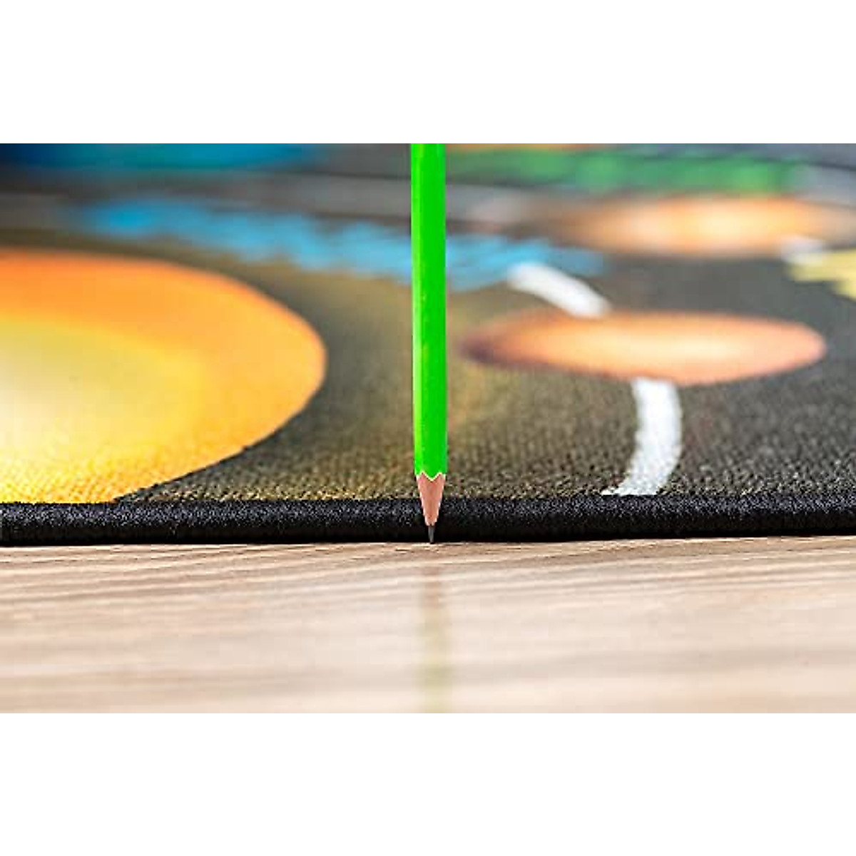 Furnish my Place 761 Solar System HD 4'4"x6'9" Area Rug Solar System for Playroom | Bedroom & Classroom | Washable Floor Mat | Contemporary Design | Multicolor