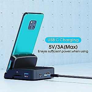 WYTR Type C to HDMI-Compatible Multi-Function Gaming Stand HUB Mini Portable Adapter 8-in-1 Multi-Port Hub