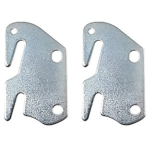 JJHXSM 2pcs Iron Bed Frame Hooks Wooden Bed Rail Hook Plates 3.8x2.3x0.08 Inches for Headboard Replacement Hanging Piece Bed Rail Hook Plate