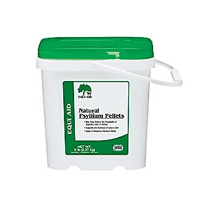 Farnam Equi Aid Natural Horse Psyllium Pellets Supplement for Horses, Supports Removal of Sand & Dirt From the Ventral Colon, 5 Pound, 16 Scoops