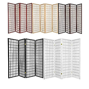 GTU Furniture Japanese Style 4 Panels Wood Shoji Room Divider Screen Oriental for Home/Office (Natural)
