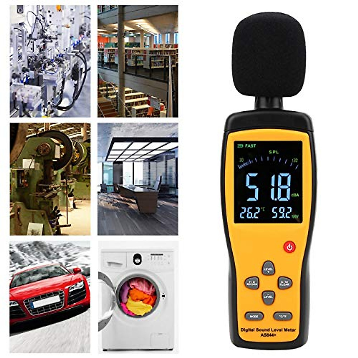 Okuyonic Digital Sound Level Meter Noise Monitor Decibel Meter for Checking for Controlling The Sound Level for Individuals