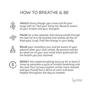 Tyniffer Breathing Necklace for Anxiety Relief the Shift Necklace Anxiety Stress Relief Items for Women Relaxation Meditation Calming Down Mindful Breathing Whistle Necklace Gift（Black）