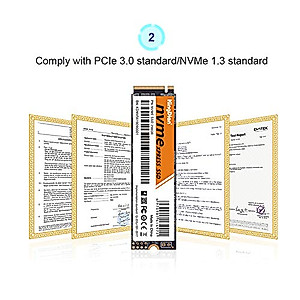 KingDian 120GB 240GB 256GB PCIe NVMe M.2 2280 Internal SSD High Performance Solid State Drive (NVME 256GB)