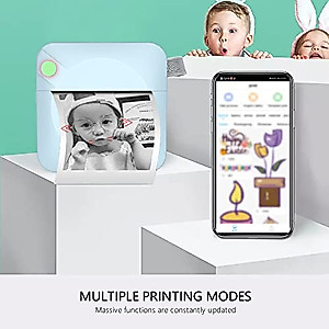 Mini Pocket Photo Printer—Portable Thermal Printe-r Bluetooth Label Memo Receipt Instant Sticker Printe-r Small Smartphone Printe-r for iOS & Android