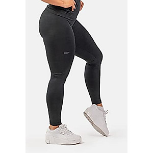 NEBBIA Python Snakeskin High-Waist Leggings 407 Black