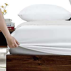 FreshCulture Twin Fitted Sheets, Bulk Pack of 6, Deep Pocket, Soft Microfiber Bottom Sheets for Home, Salons, Hotels, Twin Size Fitted Sheets Only (White)