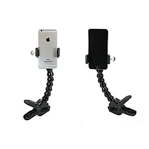 Golf Gadgets® - Swing Recording System | Large Device Holder (PHABLET) with Jaws Clamp & Gooseneck Mount. Compatible Large Devices Like iPhone 6/7 Plus, Samsung Galaxy Note, etc.