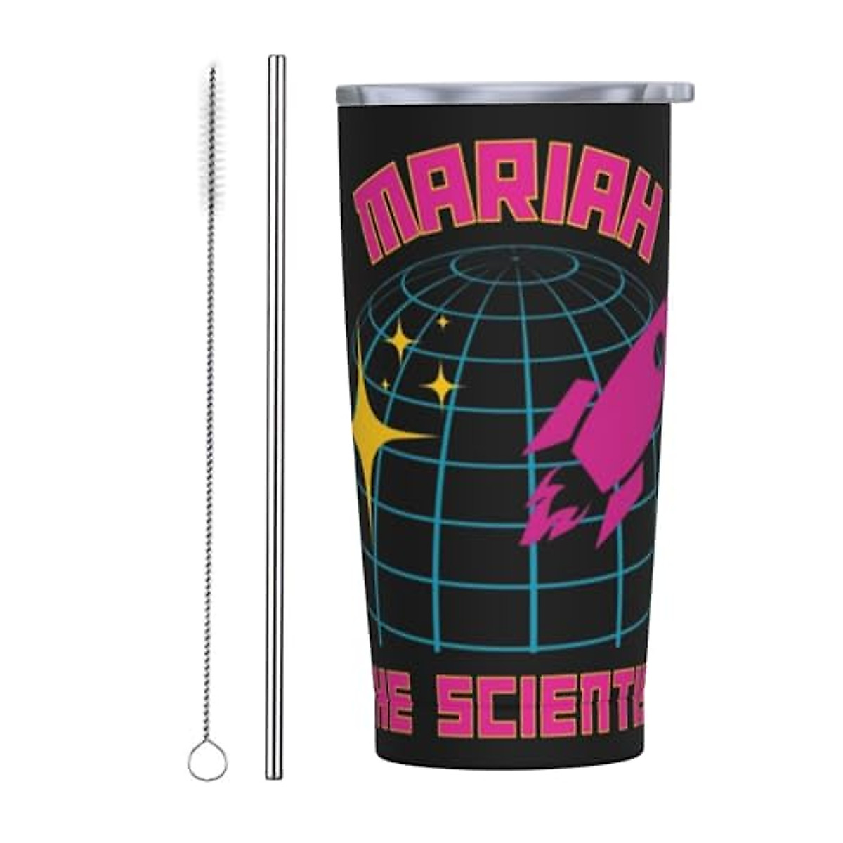 LAZHANG Mariah Music The Scientist Stainless Steel Insulated Car Sippy Cup With Lid Travel Mug for Cold Hot 20 oz