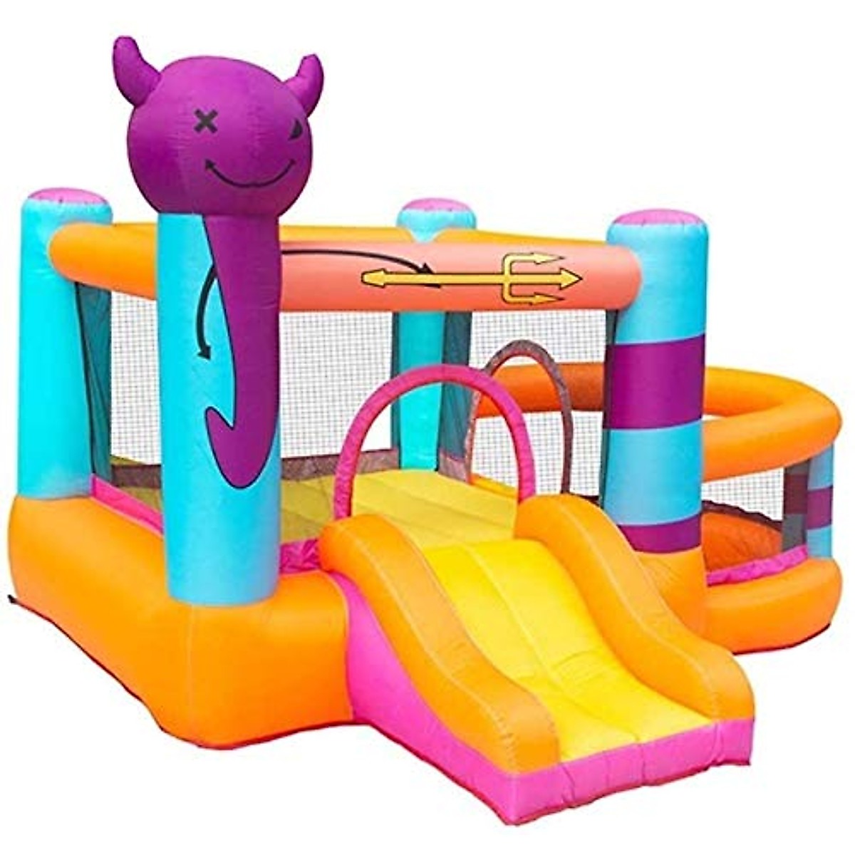 for Kids Kids Bouncy Castle Inflatable Bouncy Castle,Large Inflatable Castle Children's Indoor Outdoor Playground Inflatable Bouncer Summer Gift