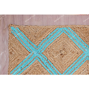 Narayan Rug Natural Jute Hand Braided Diamond Pattern Rug Bohemian Rug Decor Rug Handwoven Rug Custom Rug Decorative Rug