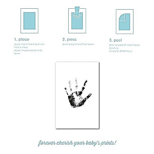 Pearhead First 5 Years Baby Memory Book With Clean-Touch Baby Safe Ink Pad To Make Baby’s Hand Or Footprint Included, Gender Neutral Registry Gift, Ivory Classic