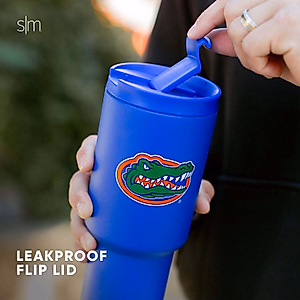Simple Modern Officially Licensed Collegiate Florida Gators 30 oz Tumbler with Flip Lid and Straws | Insulated Cup Stainless Steel | Gifts for Men Women | Trek Collection | University of Florida
