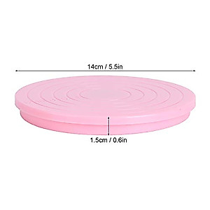 2pcs 5.5in Mini Cake Turntable, 360 Degree Revolving Cake Stand for Cupcake Decorating Displaying