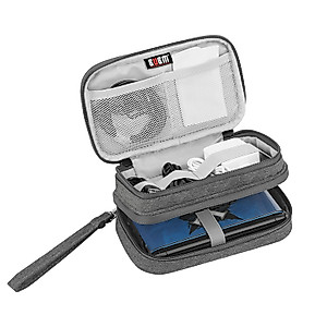 BUBM Double Compartment Storage Case Compatible with 3DS/3DS XL/New 2DS XL, Protective Carrying Bag, Portable Travel Organizer Case Compatible with 3DS/3DS XL/New 2DS XL and Accessories,Gray