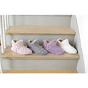 Dearfoams womens Chelsea faux sherpa Bootie Slipper, Elderberry, Large US