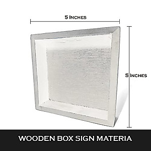 Rustic Positive Mind Good Vibes Great Life Wooden Box Sign Table Decor Plaque Inspirational Quote Wood Box Sign Art Home Office Shelf Desk Decoration 5 x 5 Inches