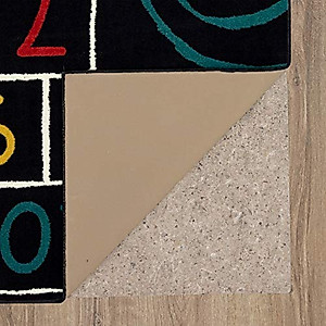 Mohawk Home Playroom Kids ,Hopscotch Chalk Black (5' x 8')