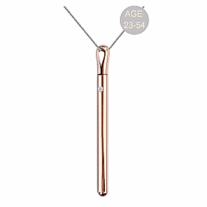 Rose Gold Necklaces for Women Long Pendant Necklace with Adjustable Chain Necklace Extender, Rechargeable Necklace Jewelry for Women Trendy