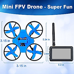 Makerfire FPV Drone Kit with IPS Display 5.8GHz 800TVL Camera Mini FPV Quadcopter for Beginners, One Button Take Off,3D Flip, Headless Mode, Speed Adjustment Camera Drone